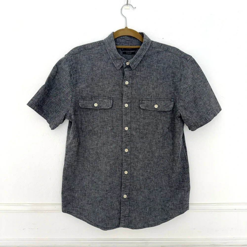 Lucky Brand | Shirts | Lucky Brand Button Down Shirt Mens Medium Grey ...